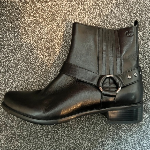 Gerry Weber | Shoes | Gerry Weber Black Leather Ankle Boots With Buckle ...